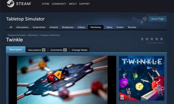 TWINKLE – V-GAMES the innovative Tabletop Games